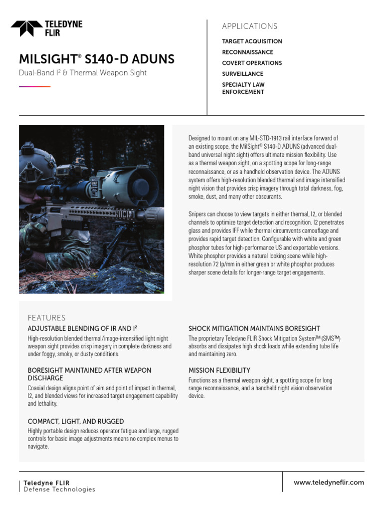 Milsight s140-d Aduns | PDF | Telescopic Sight