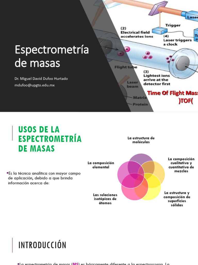 Espectrometría de Masas | PDF | Espectrómetro | Espectrometría de masas