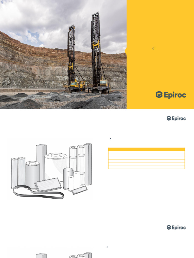 Catalogo de Partes Epiroc | PDF | Filtration | Air Pollution