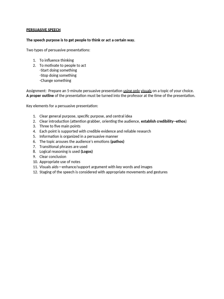 Persuasive Speech | PDF
