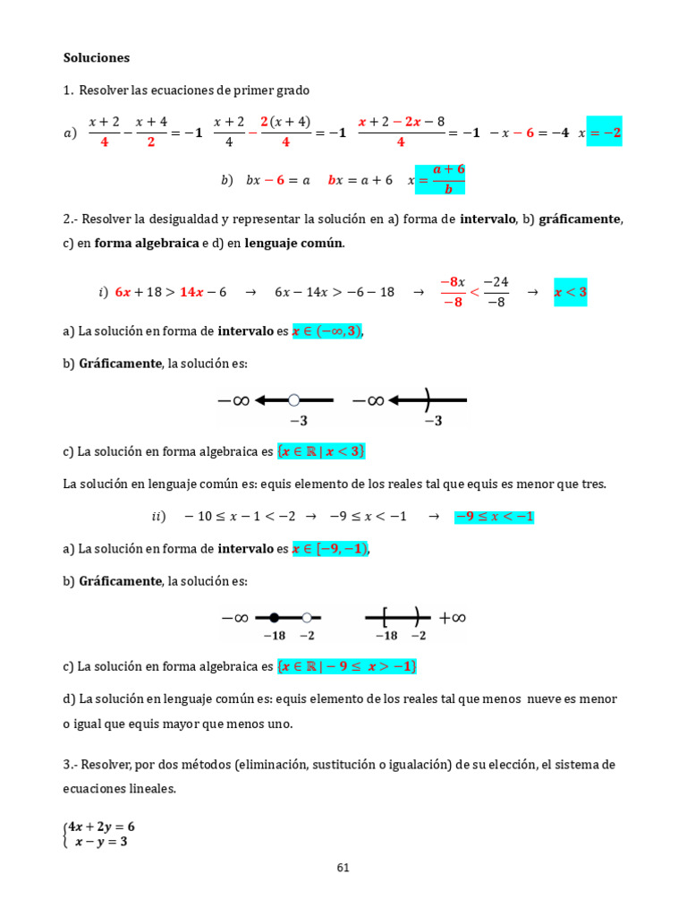 ExamenA Solucion | PDF | Ecuaciones | Matemáticas