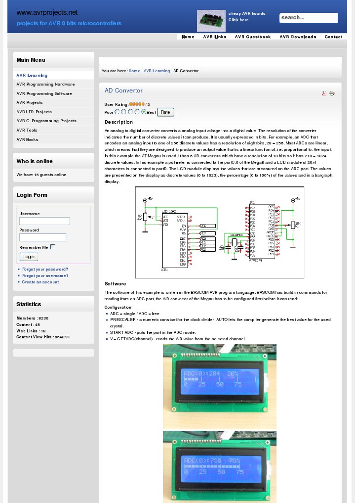 AVR Analog to Digital Converter Guide | PDF | Computers