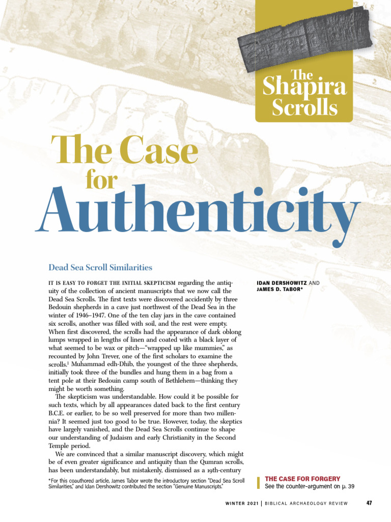 The Shapira Scrolls The Case For Authent | PDF | Dead Sea Scrolls