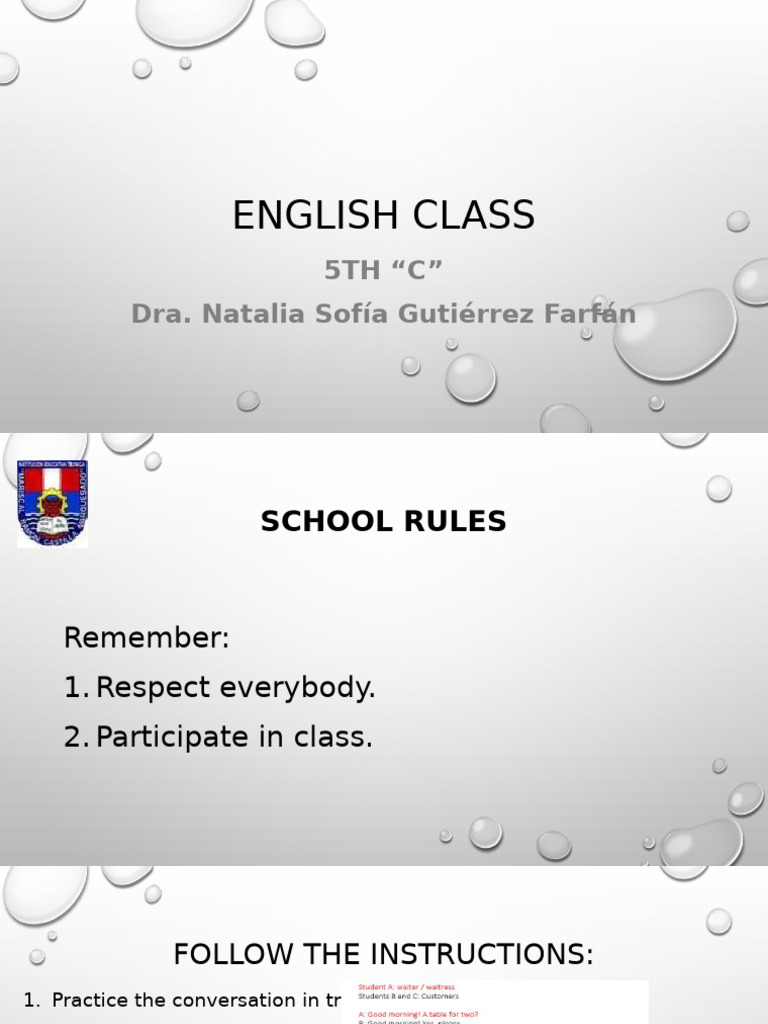 5th Grade English Class Rules | PDF