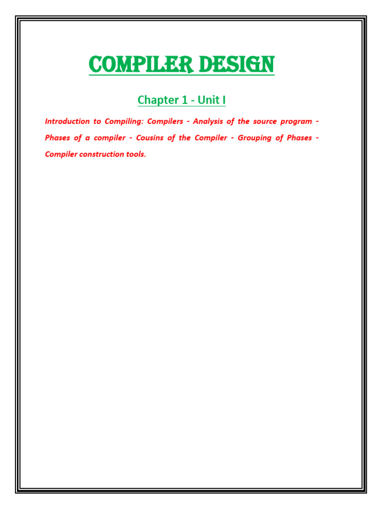 Chapter 1 in Automated Theory | PDF | Parsing | Compiler