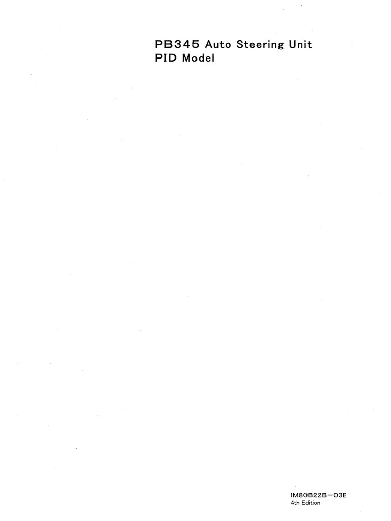 Steering Unit PB345 Manual | PDF