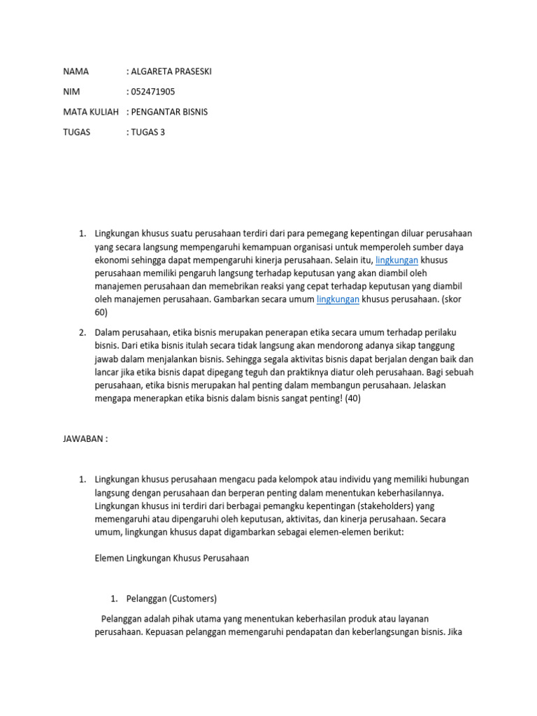 Tugas 3 - Ekma4111 | PDF