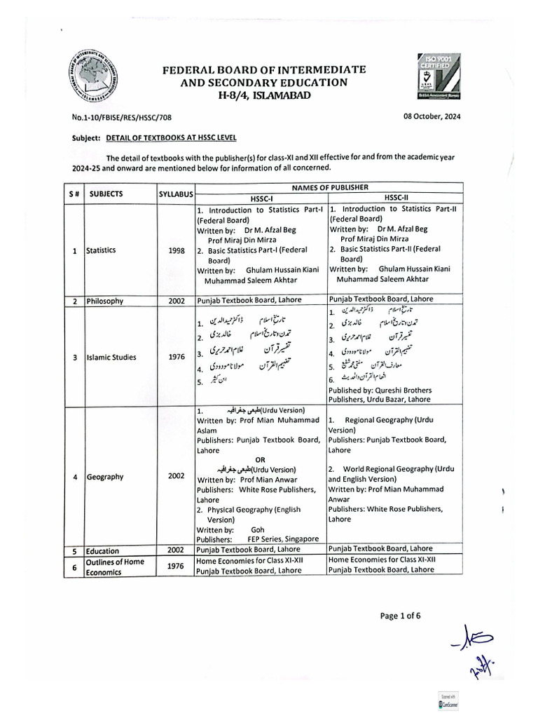 Notification Details Text Book HSSC | PDF
