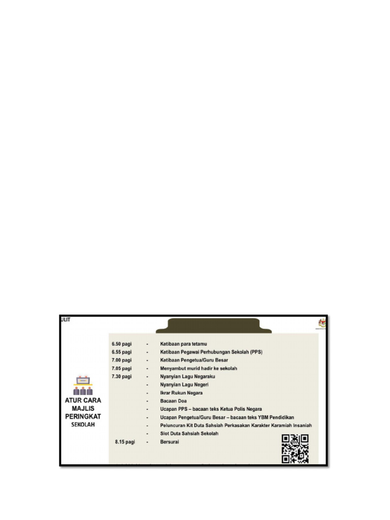 Duta Sahsiah Peringkat Sekolah Tahun 2024 | PDF