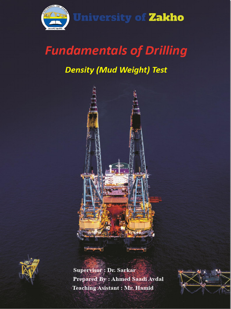 Fundamentals of Drilling (Density (Mud Weight) Test) | PDF | Density ...