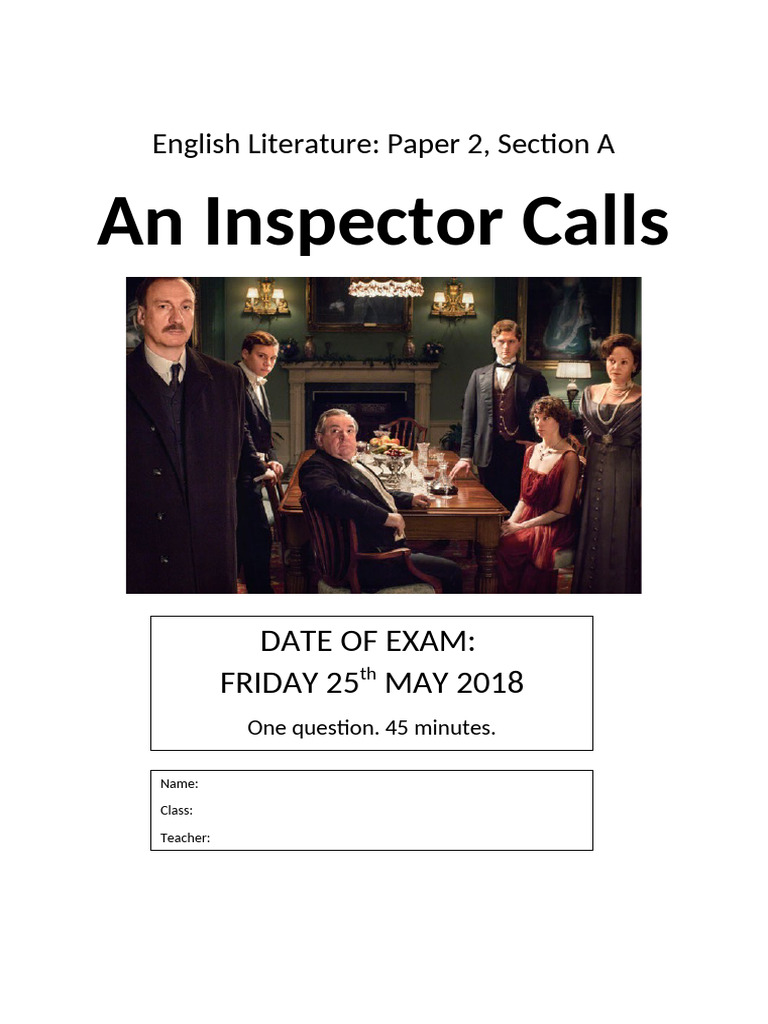 An Inspector Calls Revision Guide | PDF