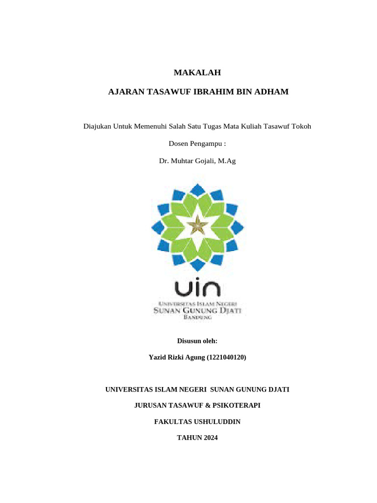 Ibrahim Bin Adham | PDF