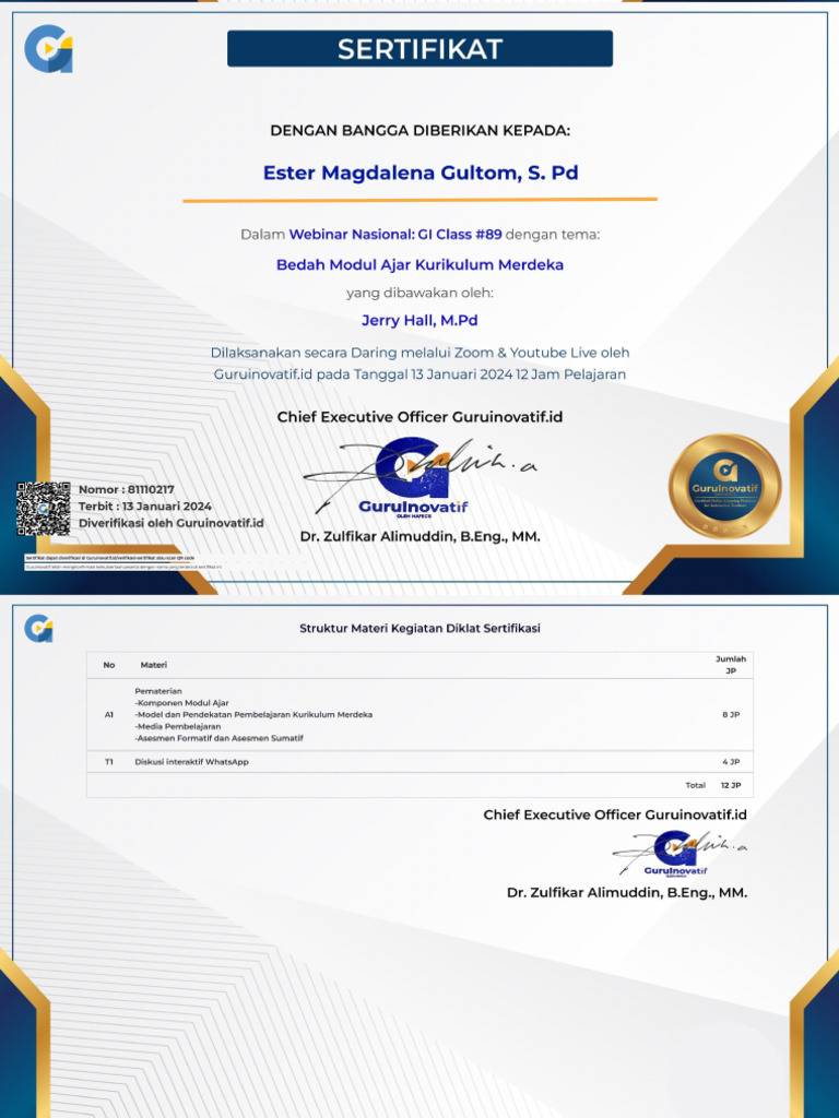 File Sertifikat Event - GIC #89 - Bedah Modul Ajar Kurikulum Merdeka - Ester Magdalena Gultom, S ...