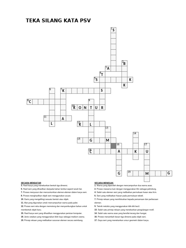 Teka Silang Kata PSV | PDF