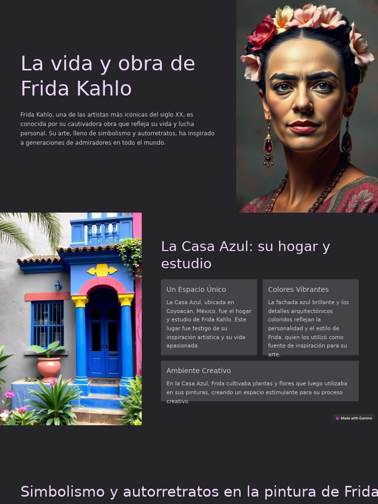 La Vida y Obra de Frida Kahlo | PDF | Las artes