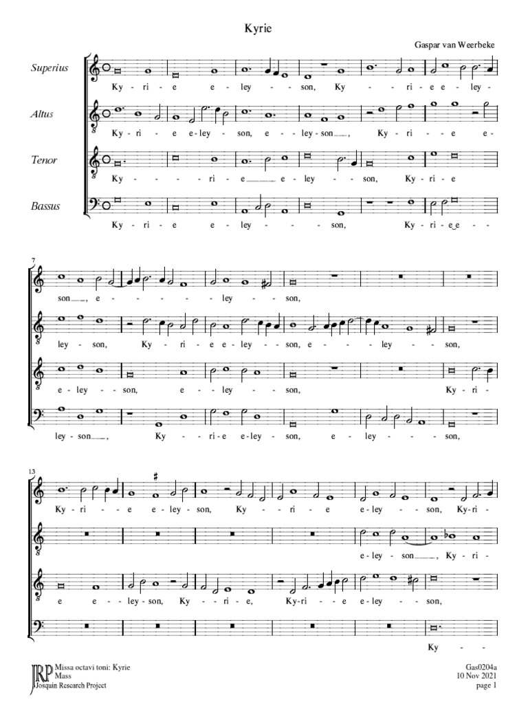 Gas0204a Missa - Octavi - Toni Kyrie Text | PDF