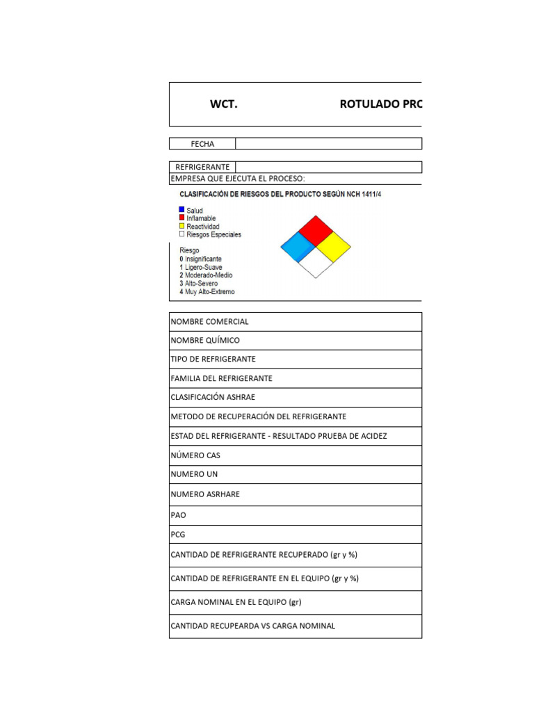 SENA Rotulado Refrig | PDF