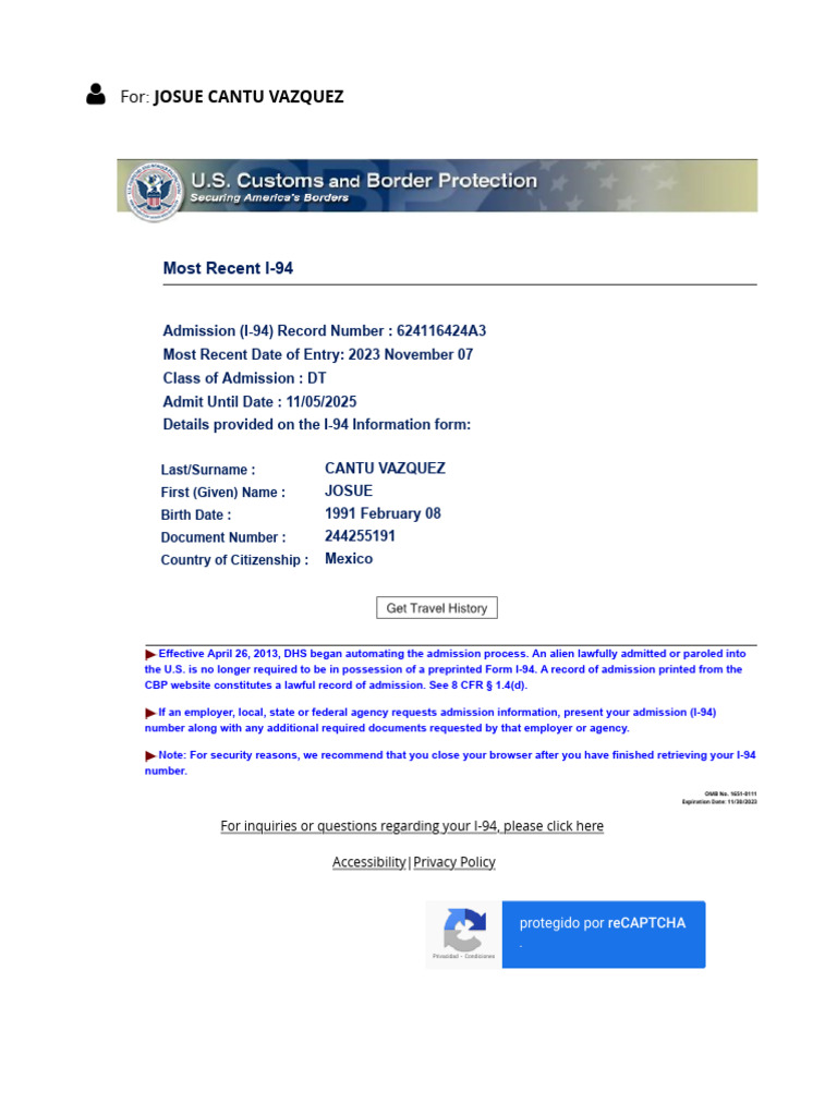 I94 - Official Website | PDF