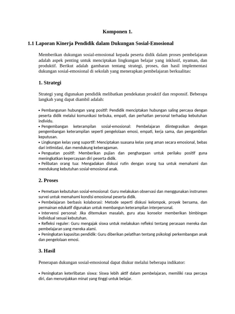 Dukungan Sosial-Emosional di Sekolah | PDF