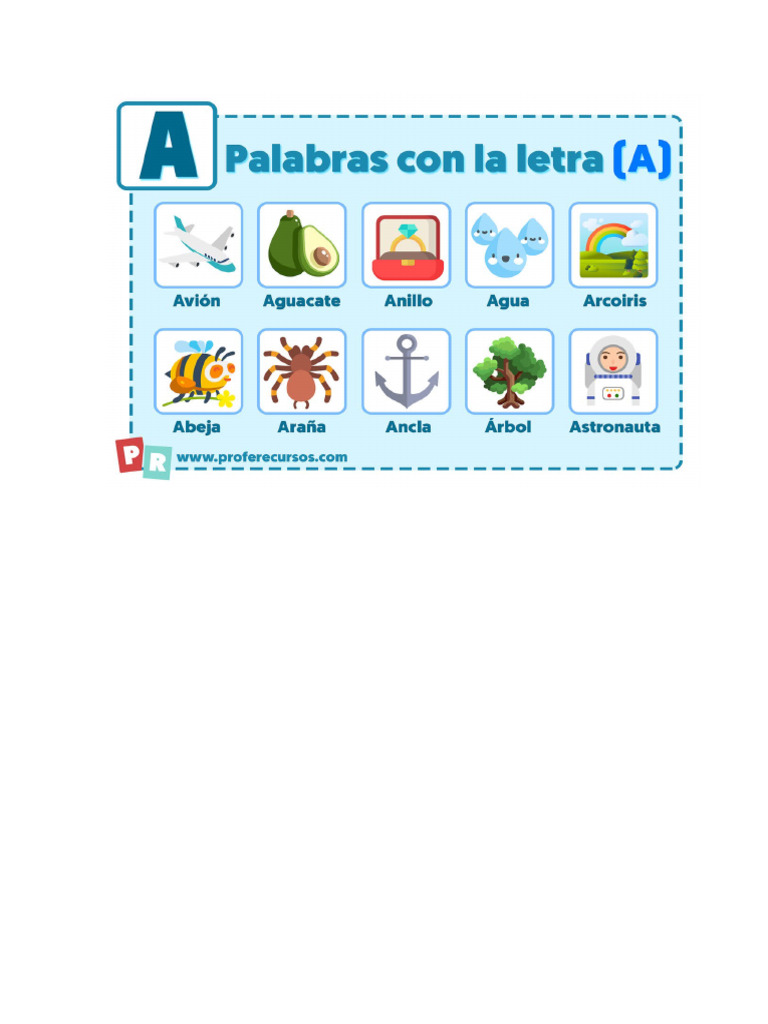 Palabras Con A | PDF