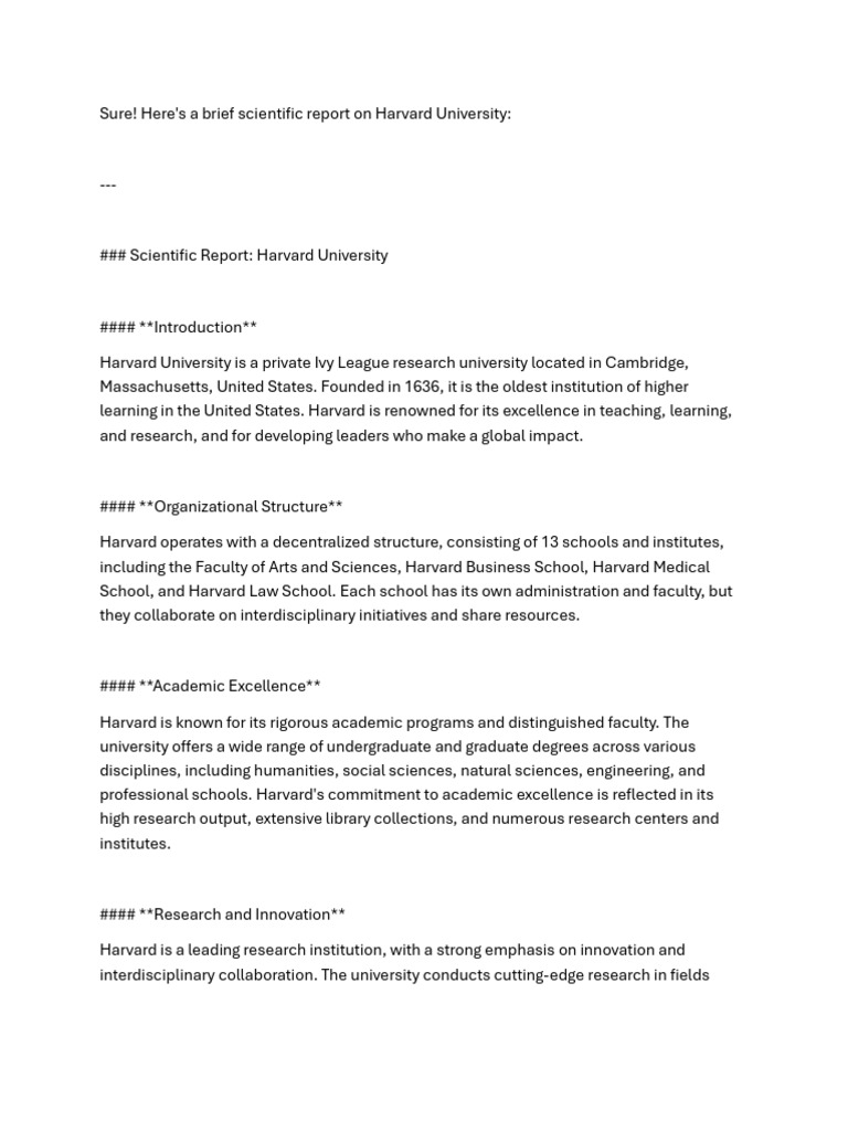 harvard | PDF | Harvard University | Science