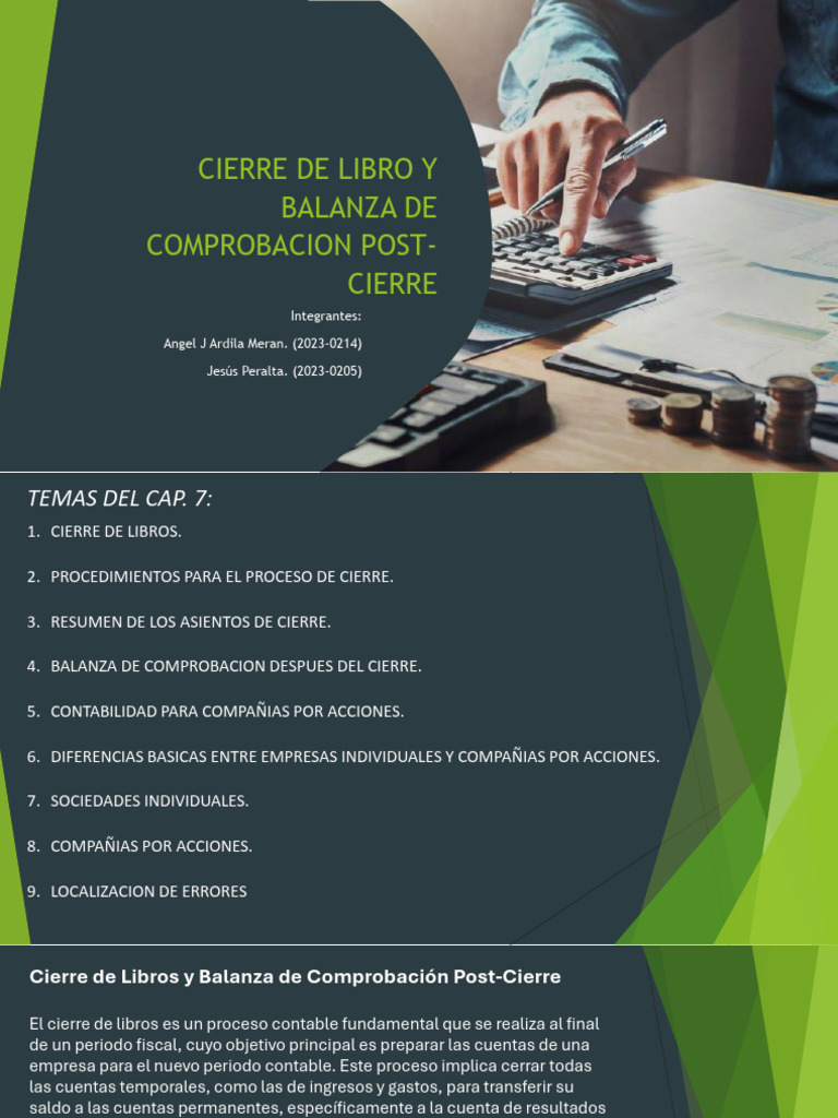 Cierre de Libro y Balanza de Comprobacion Post-Cierre | PDF | Contabilidad | Compartir (Finanzas)