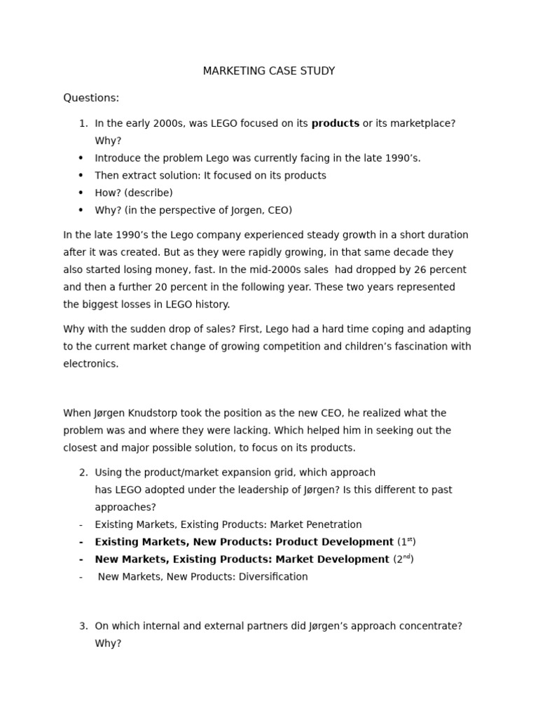 MARKETING CASE STUDY | PDF | Brand | Risk