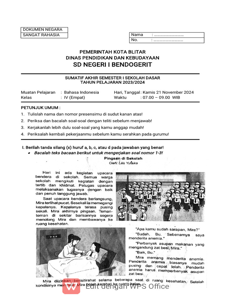 Latihan Soal Kls 4 Pdf