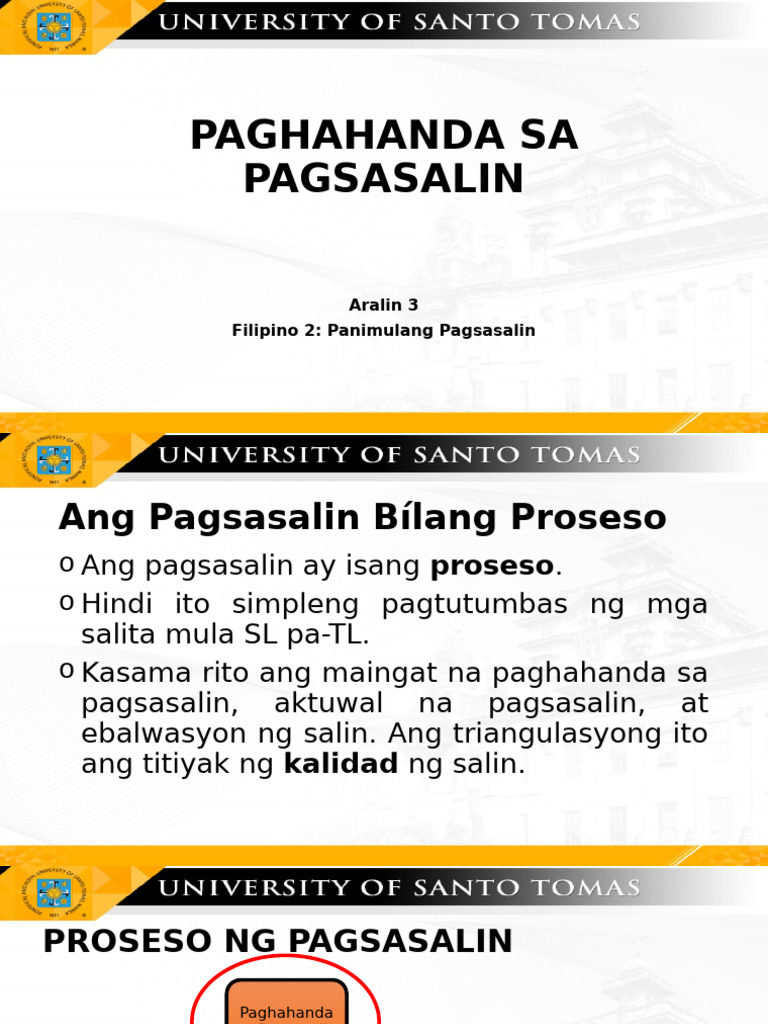 FIL 2. Aralin 3 Workshop - Paghahanda Sa Pagsasalin | PDF