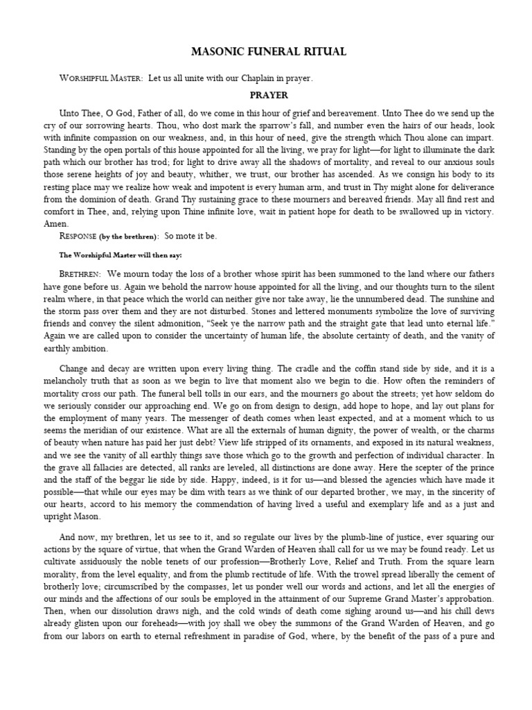 Masonic-Funeral-Ritual | PDF