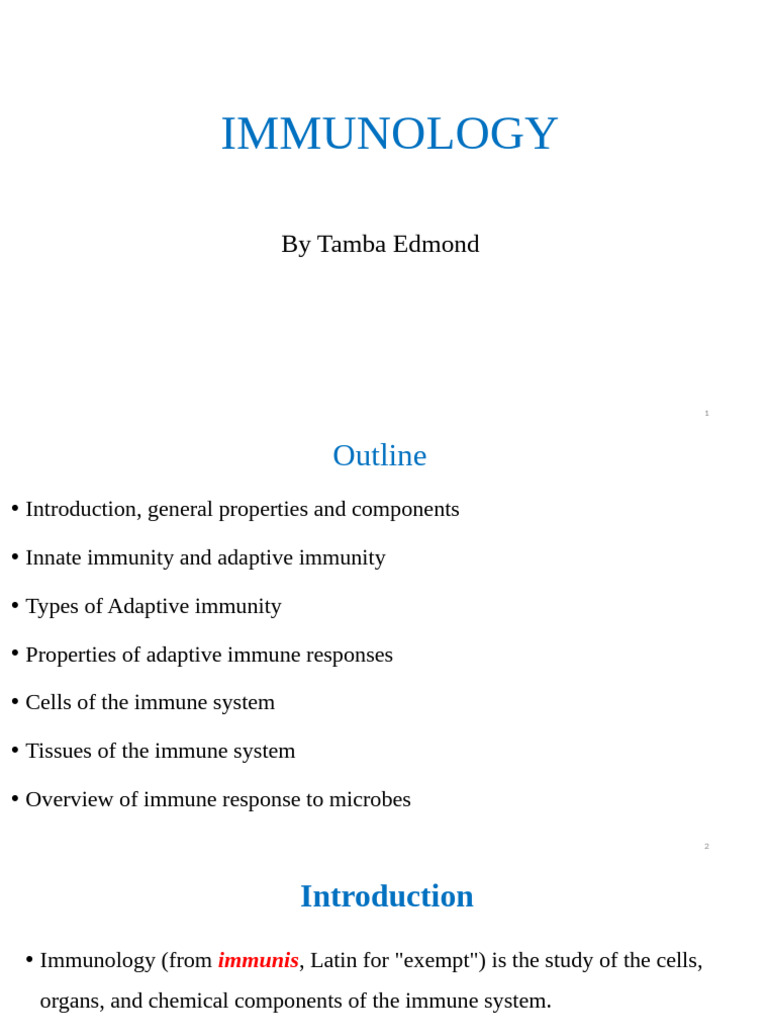 Immunology | PDF | Immune System | Adaptive Immune System