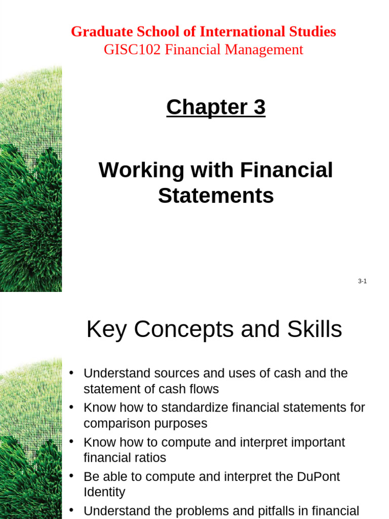 Ch3 - Working With Financial Statements - Financial Management | PDF ...