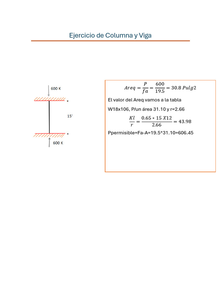 Ejercicio de Columna , Viga -Practica de Viga (1) | PDF | Viga (Estructura) | Ingeniería estructural