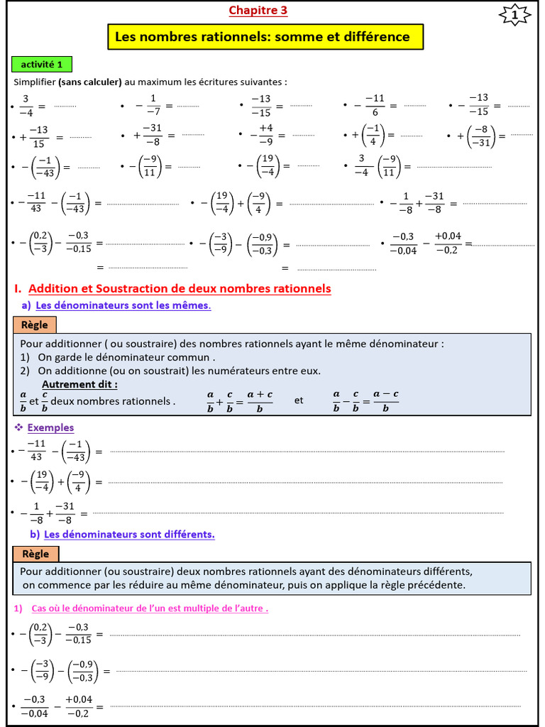 Somme Et Produit 2apic | PDF