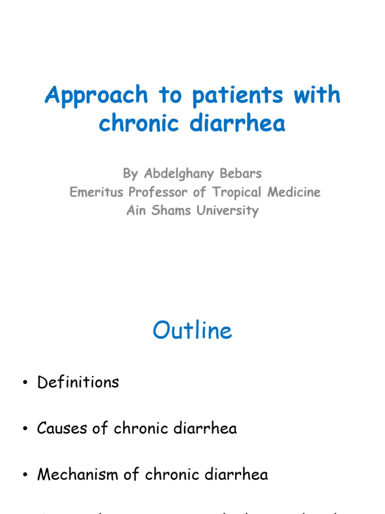 Approach To Patients With Chronic Diarrhea-1 | PDF | Diarrhea ...