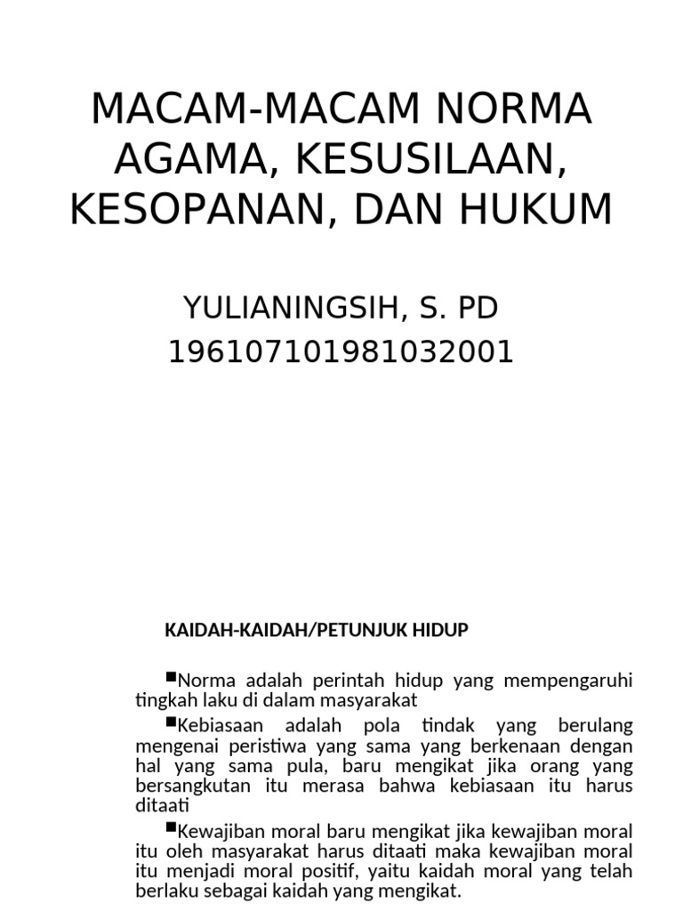 Macam Macam Norma | PDF