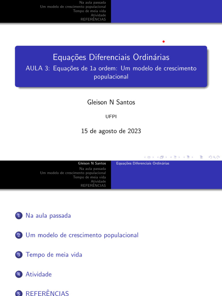 Aula 3 - EDO-PRIL Comentado | PDF