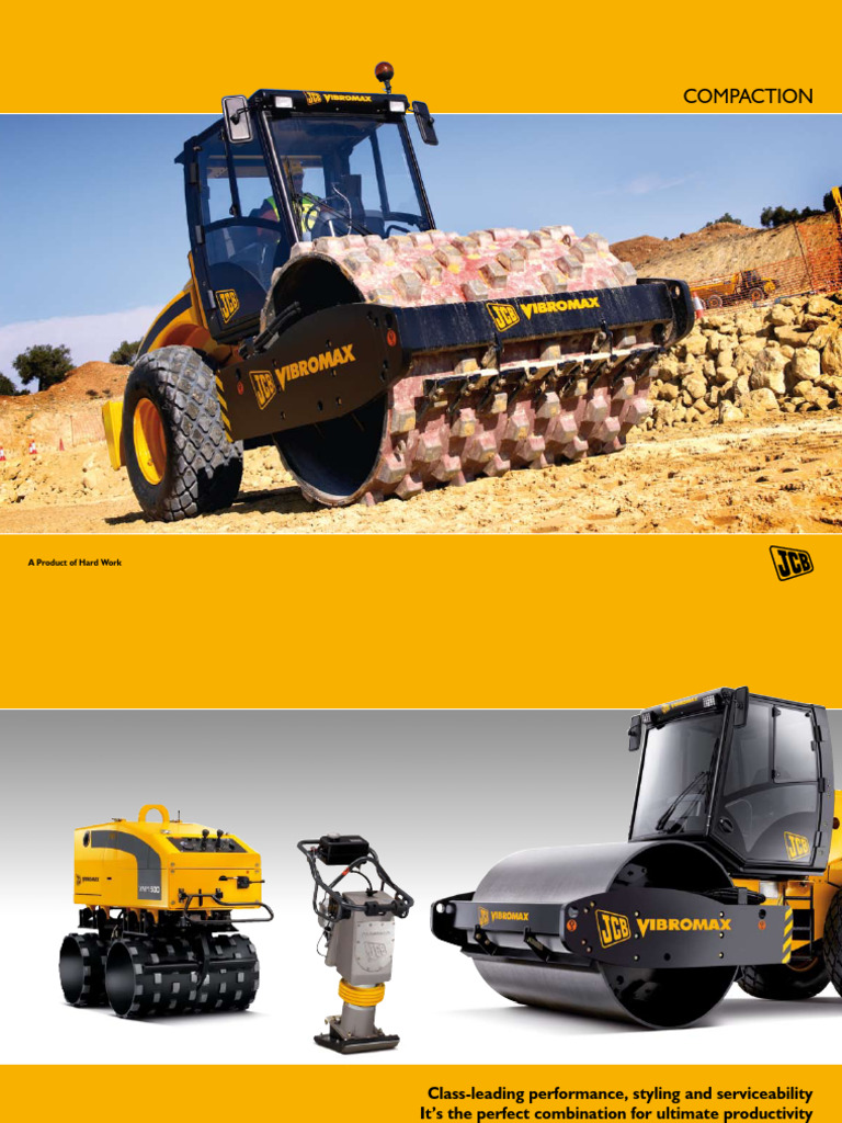 JCB Vibromax Compaction Equipment Overview | PDF | Engines | Bearing ...