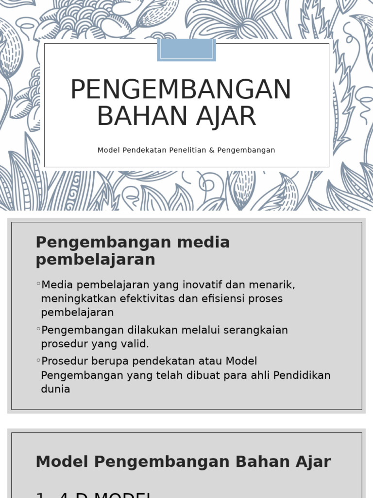 Model Pengembangan Bahan Ajar | PDF