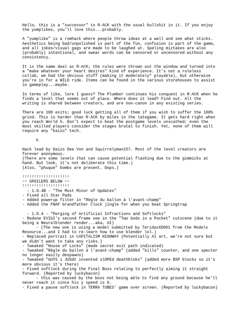 read me or | PDF | Video Game Gameplay | Gaming