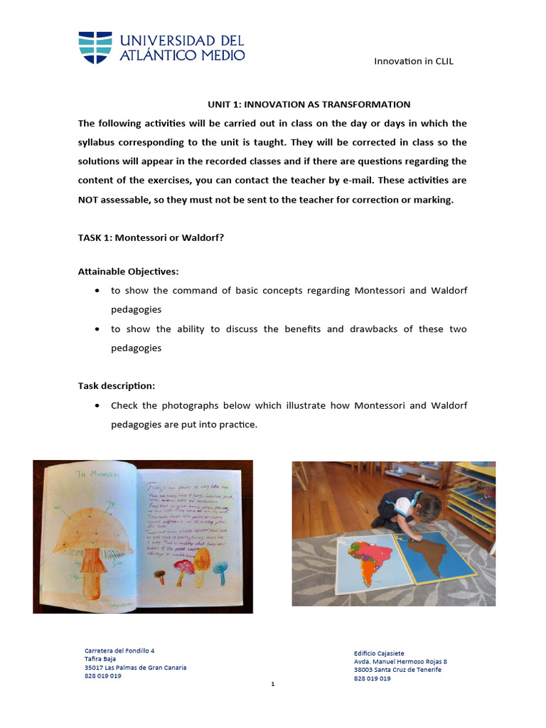 UNIT 1 ACTIVITY.pdf (1) | PDF | Methodology | Teachers