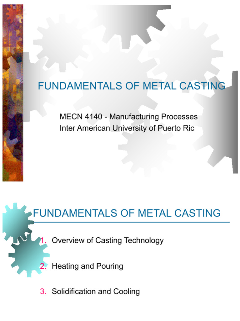 12-Fundamental of Metal Casting - Compatibility Mode | PDF | Metals | Physical Sciences
