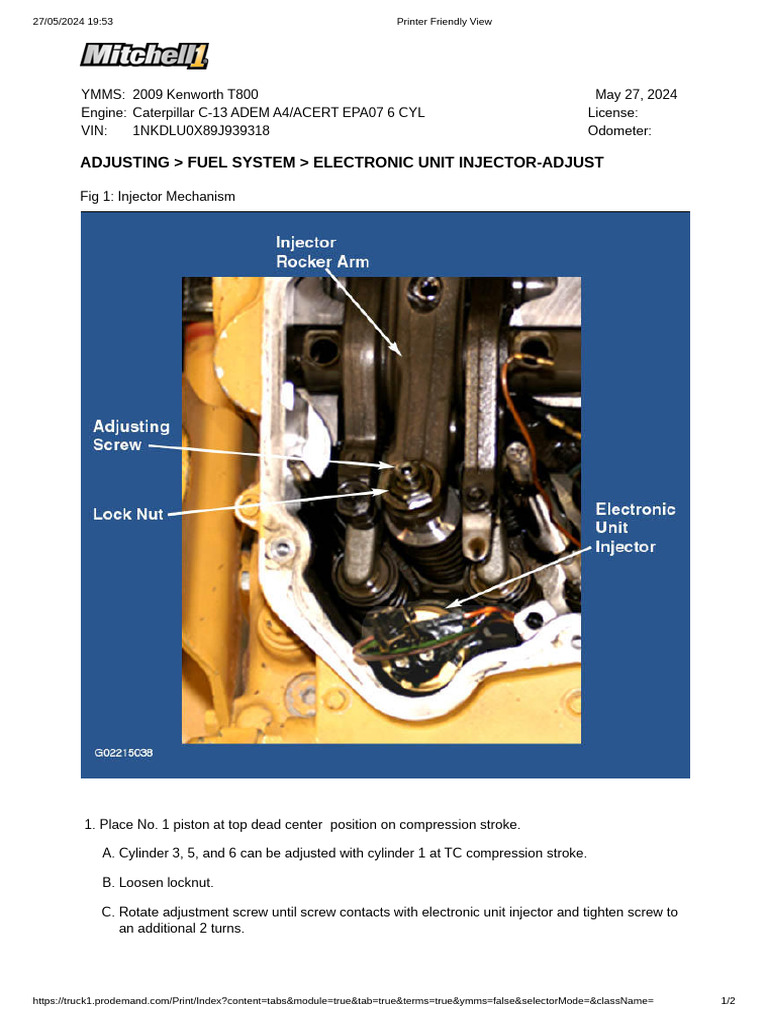 Injecteurs C13 | PDF