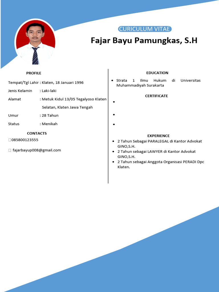 CV (1) - Fajar Bayu | PDF