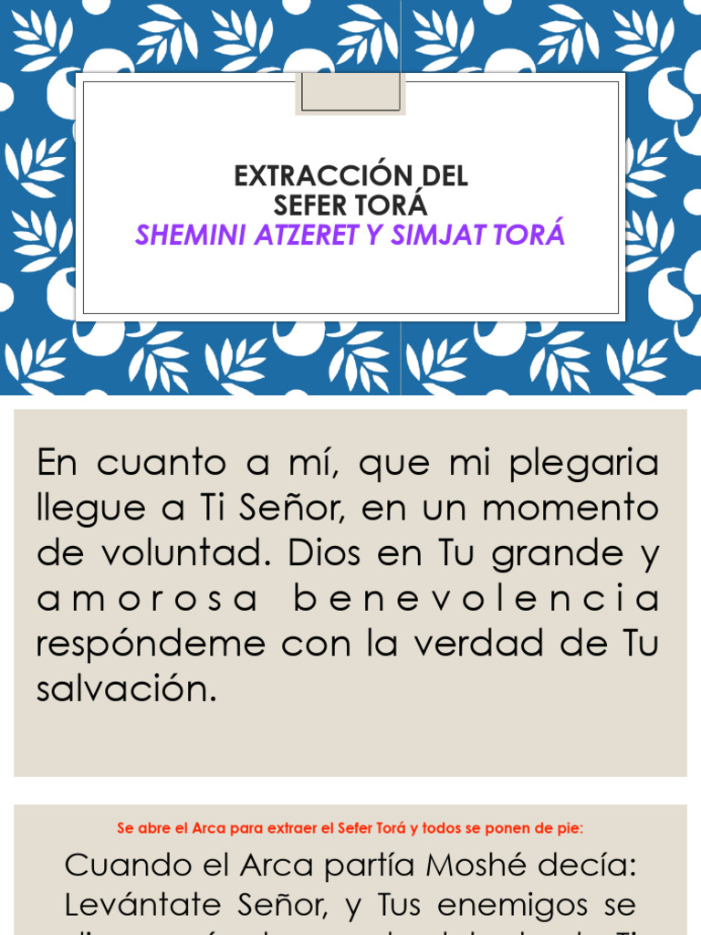 Lecturas Shem Atz y Simjat Tora | PDF | Arca de la Alianza | Tora