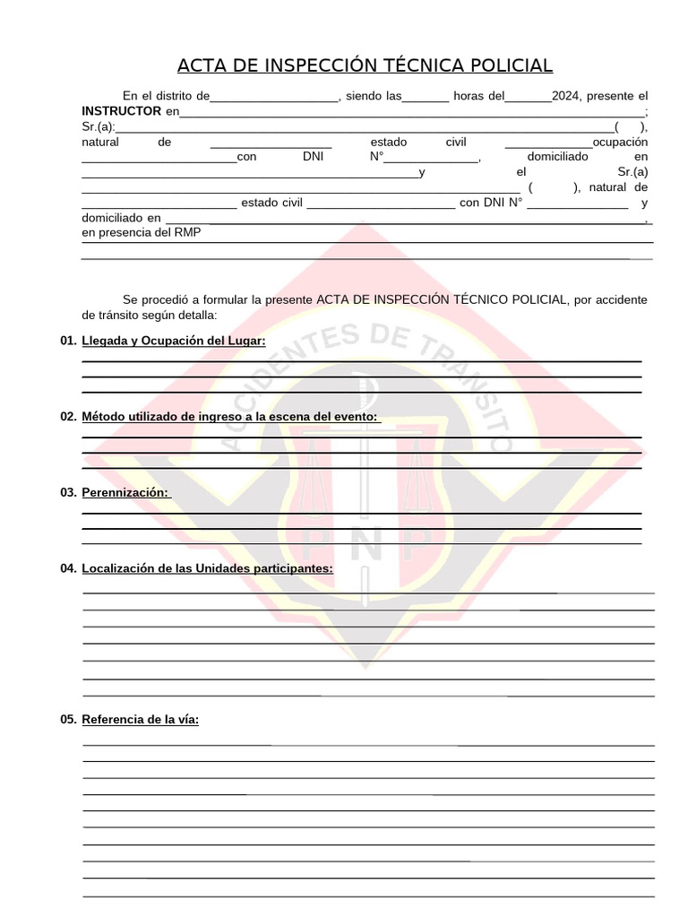 ACTA DE ITP Lineado | PDF