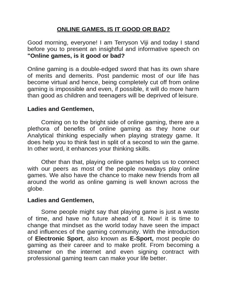 Public Speaking Gaming | PDF | Behavioural Sciences | Psychological ...
