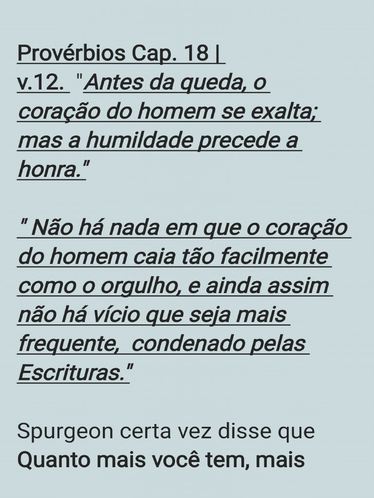 O Orgulho e A Humildade - PDF | PDF