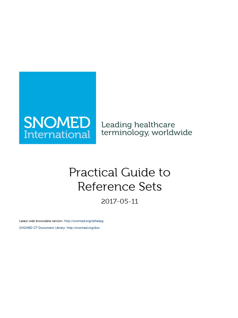 SNOMED CT Reference Sets Guide | PDF | Definition | Information Science