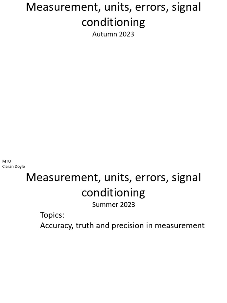 Measurement Units Errors Signals | PDF | Accuracy And Precision | Mole ...